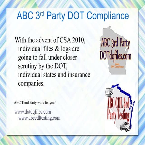 Abc third party dot compliance | PPT