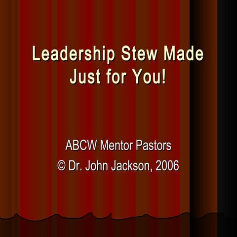 Leadership Stew | PPT