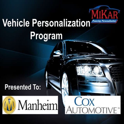 Vehicle Personalization Program | PPT