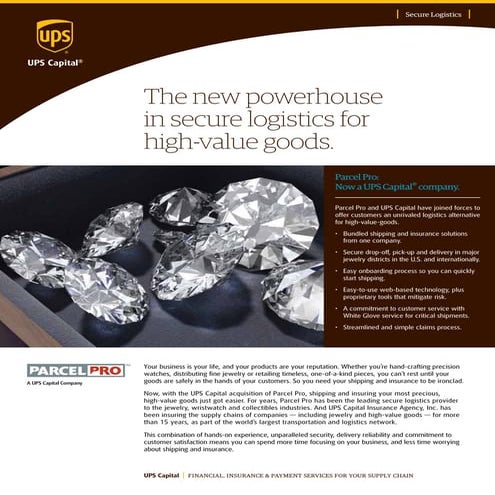 Parcel Pro . UPS Capital | PDF