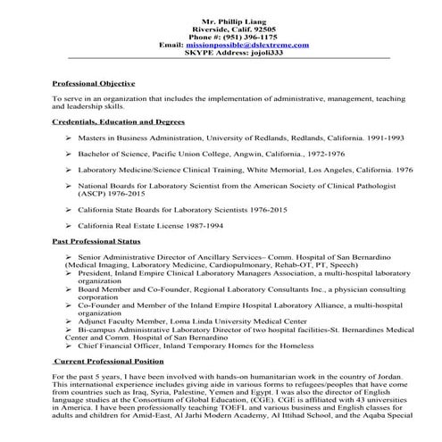 PHIL'S RESUME 2015 | DOC