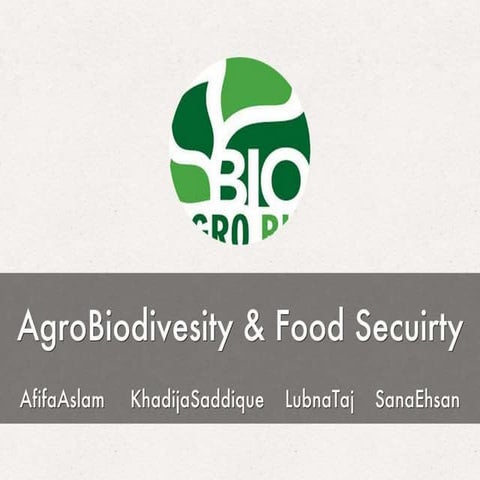AgroBioDiversity and Food Security | PPTX