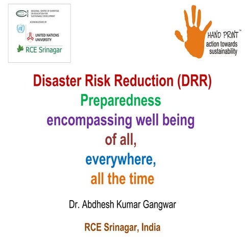 Disaster Risk Reduction (DRR) Preparedness Encompassing Wellbeing of ...
