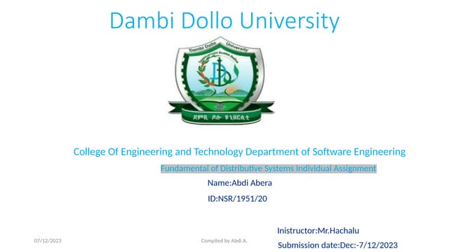Design Goals Of Distributed System Pptx Computer Networking Computing