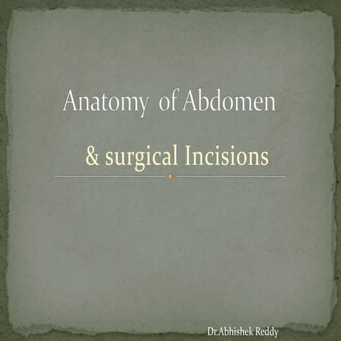 Abdomen layers & surgical incisions | PPTX