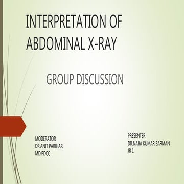 abdominal x ray radiology | PPTX