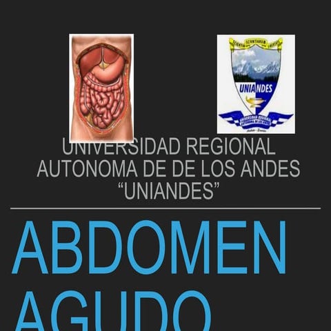 Abdomen agudo medico basado en docentes de medicina interna | PPTX