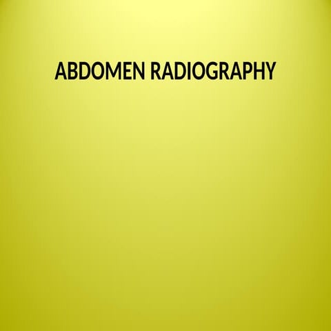 Abdomen radiography | PPT