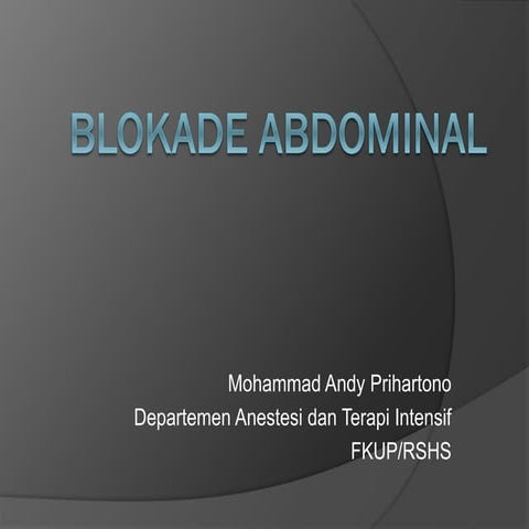 Abdominal block | PDF