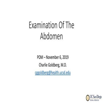 Clinical Examinations of the Abdomen with Images | PPTX