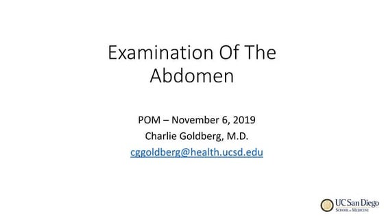 Assessment of the abdomen | PPT