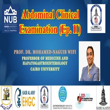 Abdominal Examination For Students (Chapter 2) | PDF