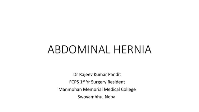 Definition of mesh weight and pore size in groin hernia repair | PPTX