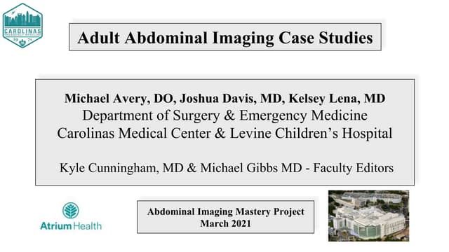 CT Abdomen Case based presentation | PPTX