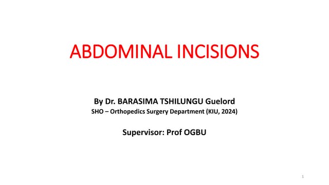 TYPES OF INCISIONS. presentation lecture | PPTX