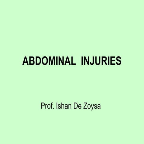 Abdominal Injuries | PPT