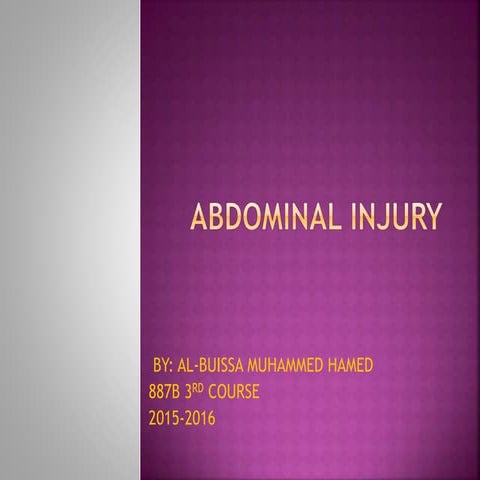 Abdominal injury | PPT