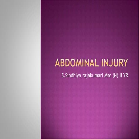 Abdominal injury | PPTX