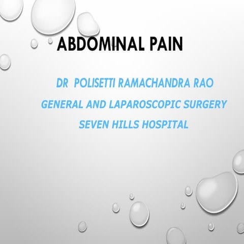 Abdominal pain - Dr Ramachandra - May 2024.pptx