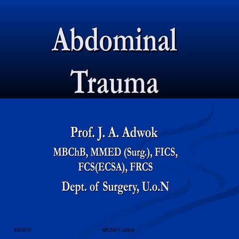 Abdominal trauma | PPT
