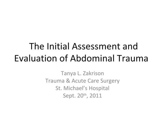 Exploratory laparotomy | PDF