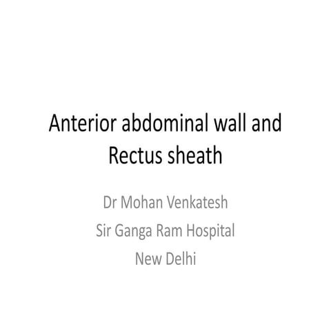 Abdominal wall anatomy | PPTX