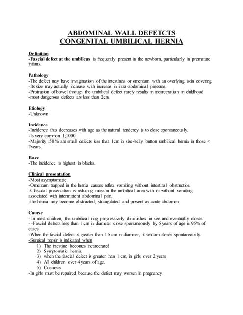 Abdominal wall defects | PPTX