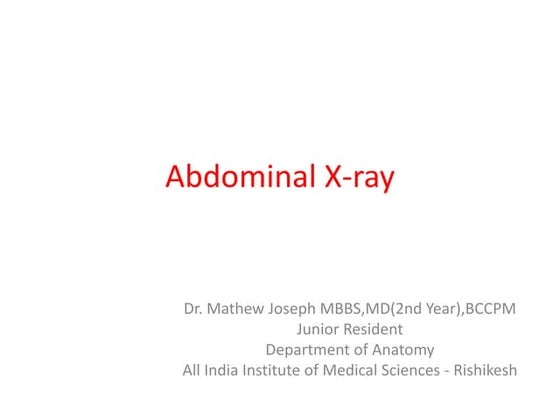 X Ray Normal Abdomen | PPT