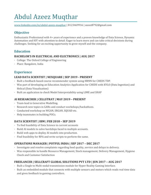 Modified resume | PDF | Computer Software and Applications | Computing