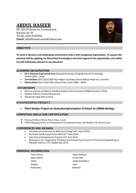 Tabish CV | PDF