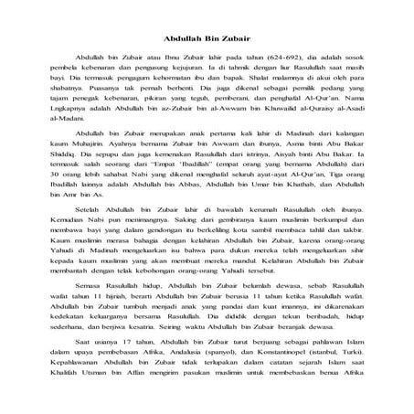 Abdullah bin zubair | DOCX