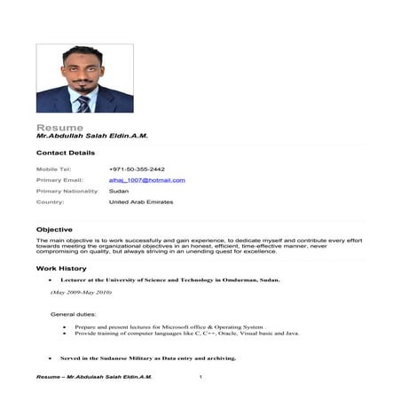 Abdullah cv | DOC
