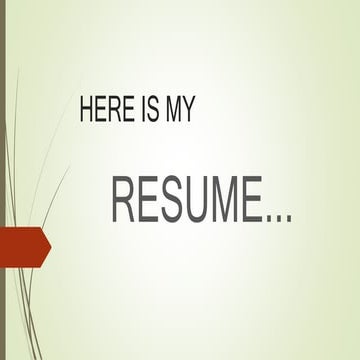 visual resume | PPTX