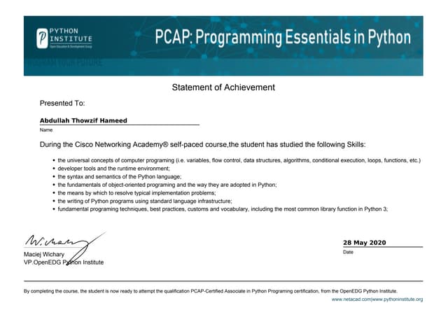 Certificate | PDF