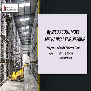 Mechanical Property and Torsional Testing | PPTX