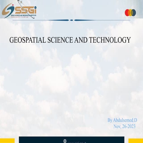 Geospatial science and technology applications | PPTX