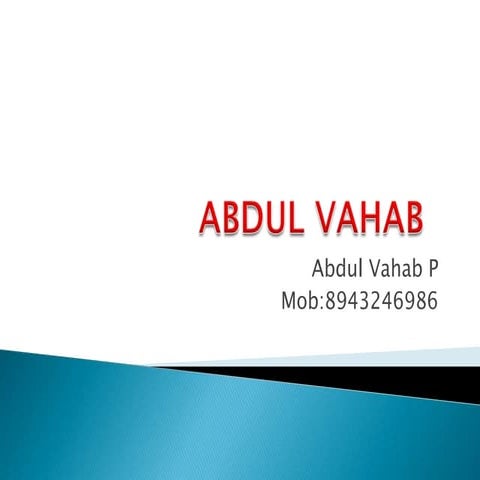 Abdul vahab | PPTX