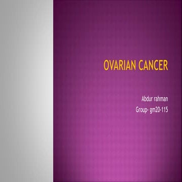 Ovarian cancer .pptx