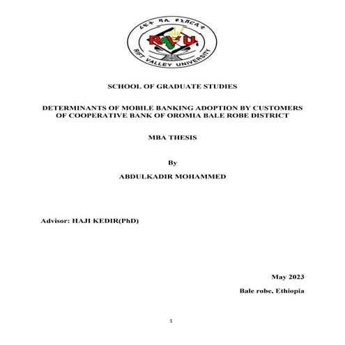 abduu master thesis final draft submitted to rift valley | DOCX