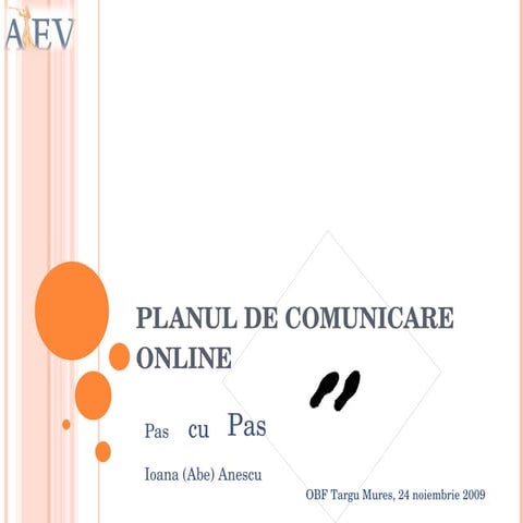 Planul De Comunicare Online | PPT