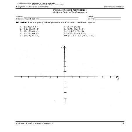 ABE 015: Introduction to Calculus with Analytic Geometry. Activity ...