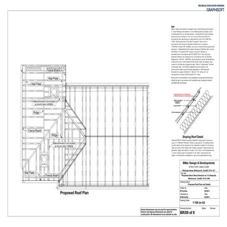 BR09 Proposed Roof Plan and Details | PDF