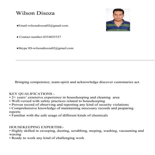 Wilson disoza Resume | PDF