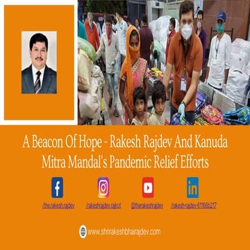 A Beacon Of Hope - Rakesh Rajdev And Kanuda Mitra Mandal's Pandemic ...