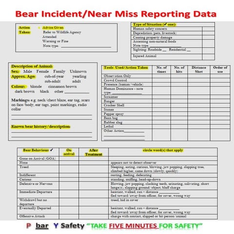 A bears incident near miss reporting data | PPTX