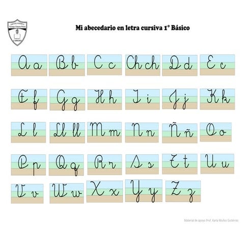 Letras Del Abecedario En Cursiva