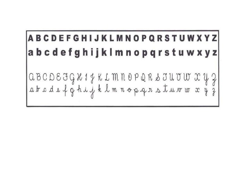 Abecedario letra ligada
