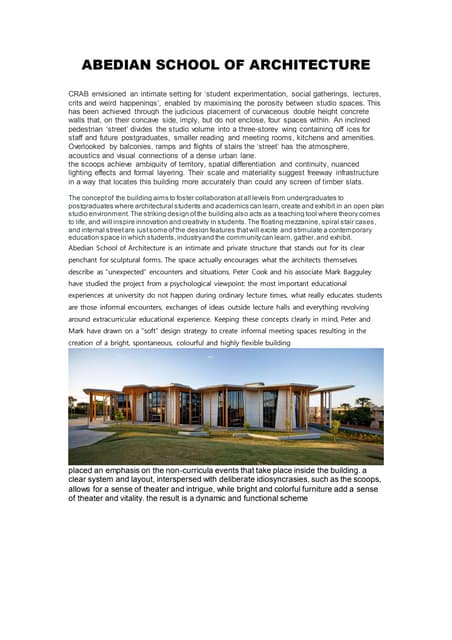BRICK school of architecture, case study | PPT