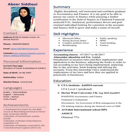 Abeer cv | PDF