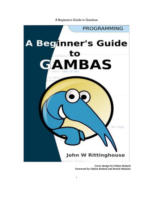 A Beginners Guide To Gambas Pdf Programming Languages Computing 5895